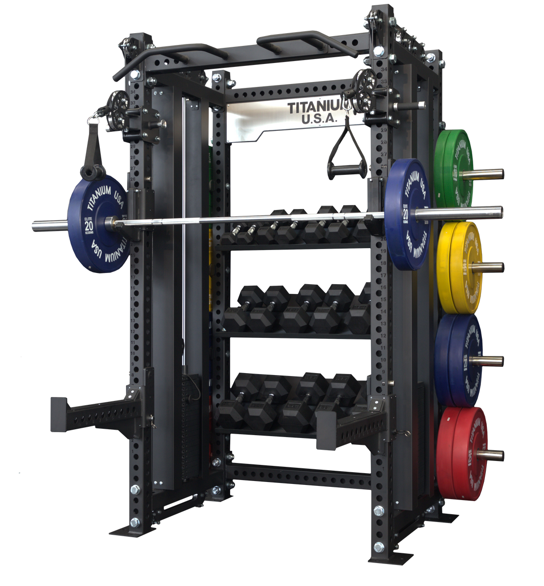 TITANIUM USA M70 MODULAR SERIES FUNCTIONAL TRAINER & SQUAT RACK ...