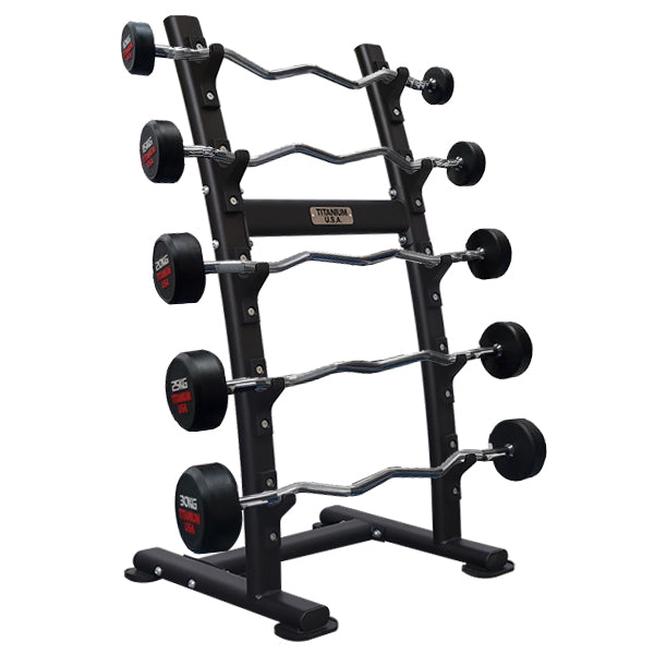 TITANIUM USA 10KG - 30KG FIXED CURL BAR AND RACK PACKAGE – Commercial ...