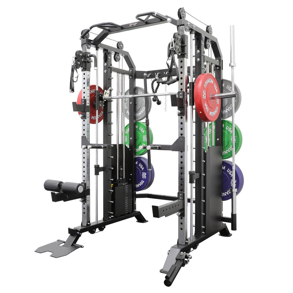 TITANIUM USA G40 GOLIATH FUNCTIONAL SMITH MACHINE WITH WEIGHT STACKS ...