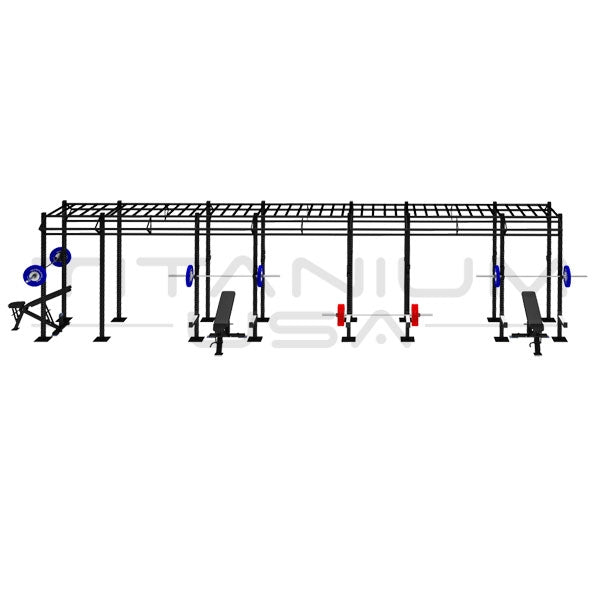 Titanium USA 7 Cell Free Standing Monkey Bar Rig With 14 Tri Bars Fs ...