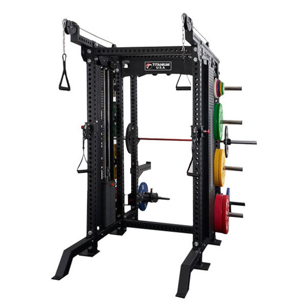 TITANIUM USA M90 MODULAR SERIES FUNCTIONAL TRAINER & SQUAT RACK ...
